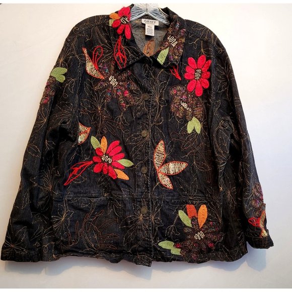 Graff | Jackets & Coats | Vintage Graff By Um Byum Embroidered Jacket ...